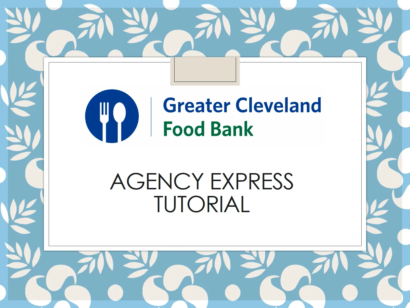 1-31-2024 Agency Express Overview - UPDATED 14 DAY ORDERING