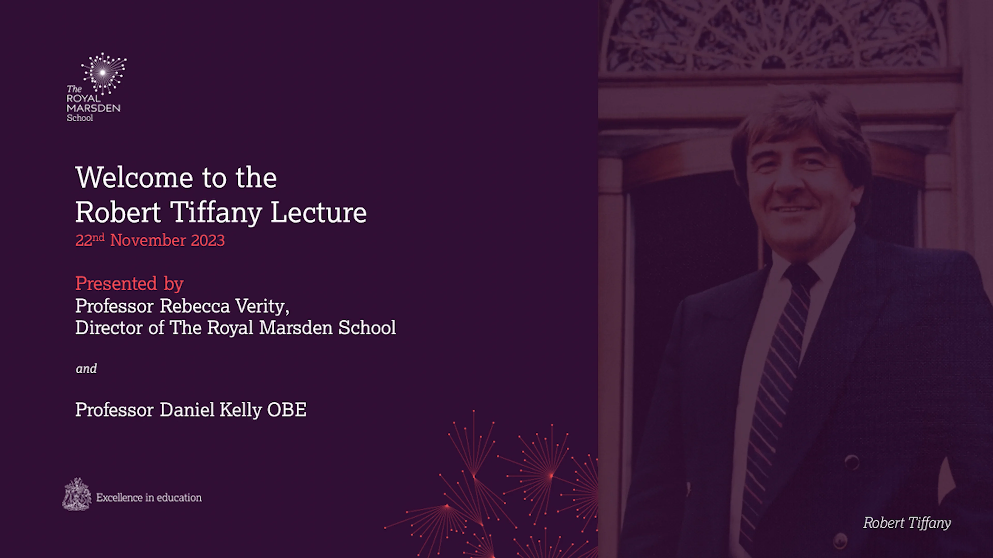 The Robert Tiffany Lecture - 2023