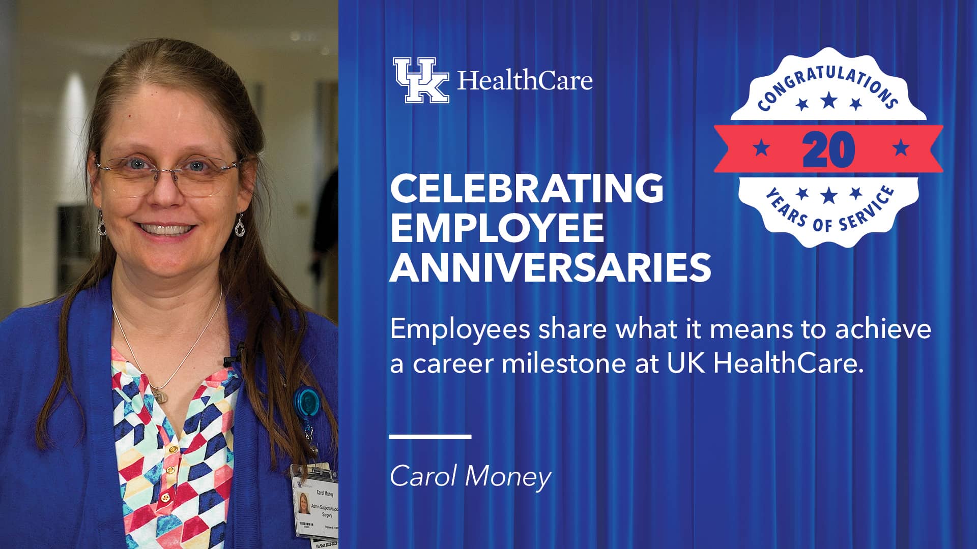Carol Money celebrates 20 years at UK HealthCare on Vimeo