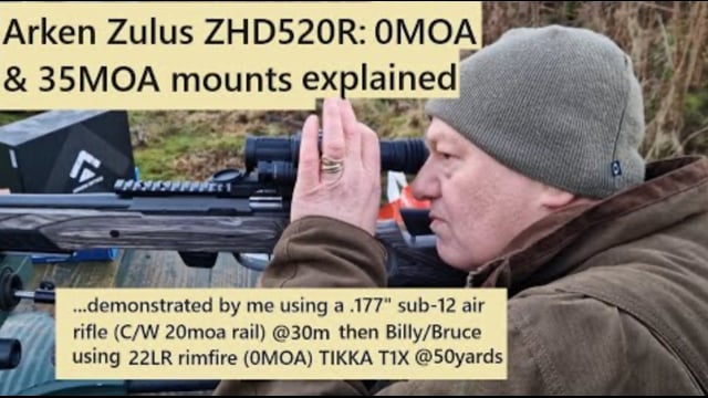 Arken Zulus ZHD520R 0MOA & 35MOA rails -explained - Airgun101