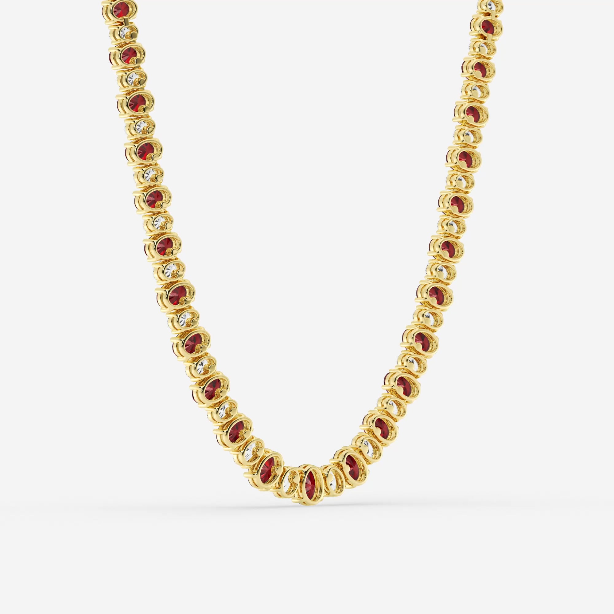 7.5x5.2 mm Oval Cut Created Ruby and 10 ctw Oval Lab Grown Diamond ...