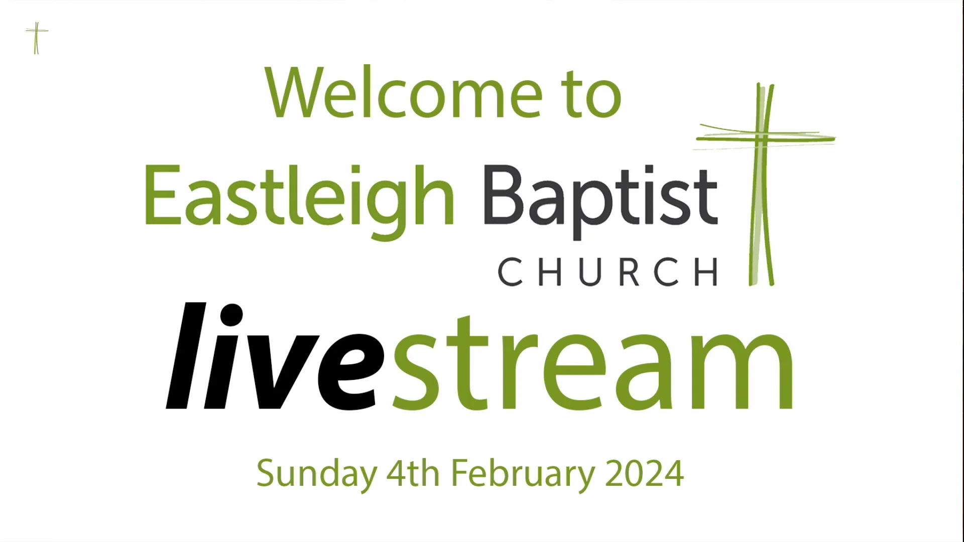 EBC Sunday Service 4th February 2024