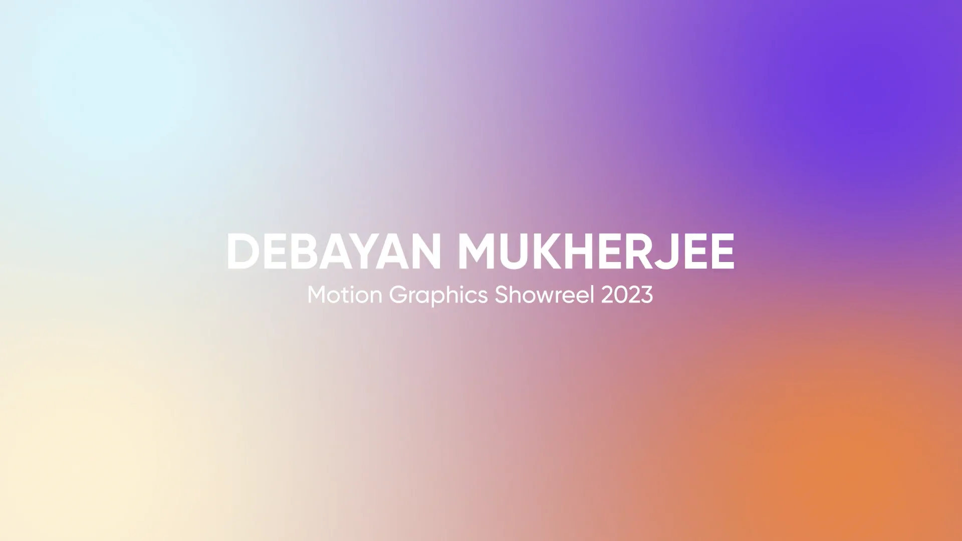 Debayan Mukherjee Motion Graphics Showreel 2023