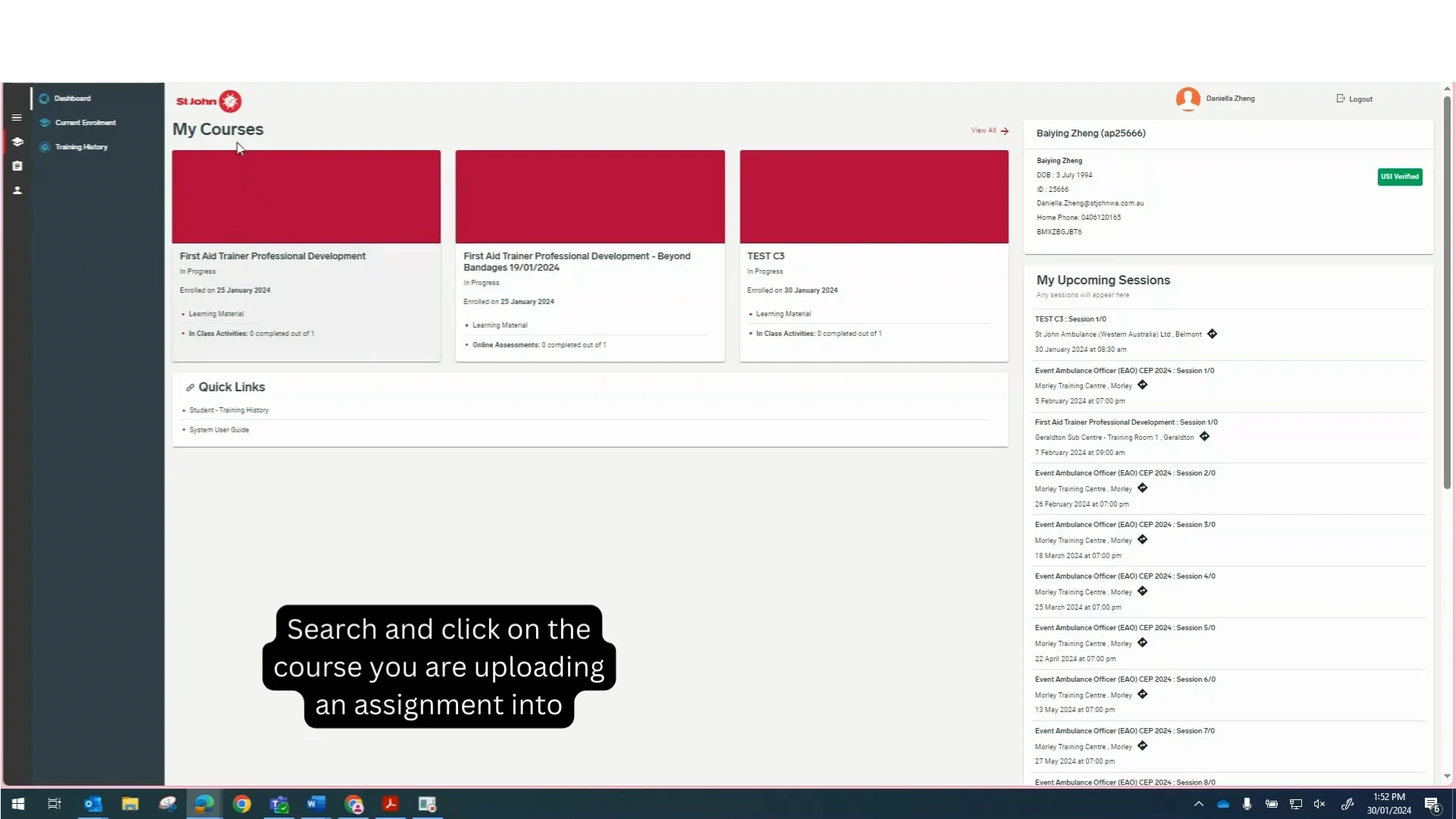 Student upload assignment instructional video on Vimeo