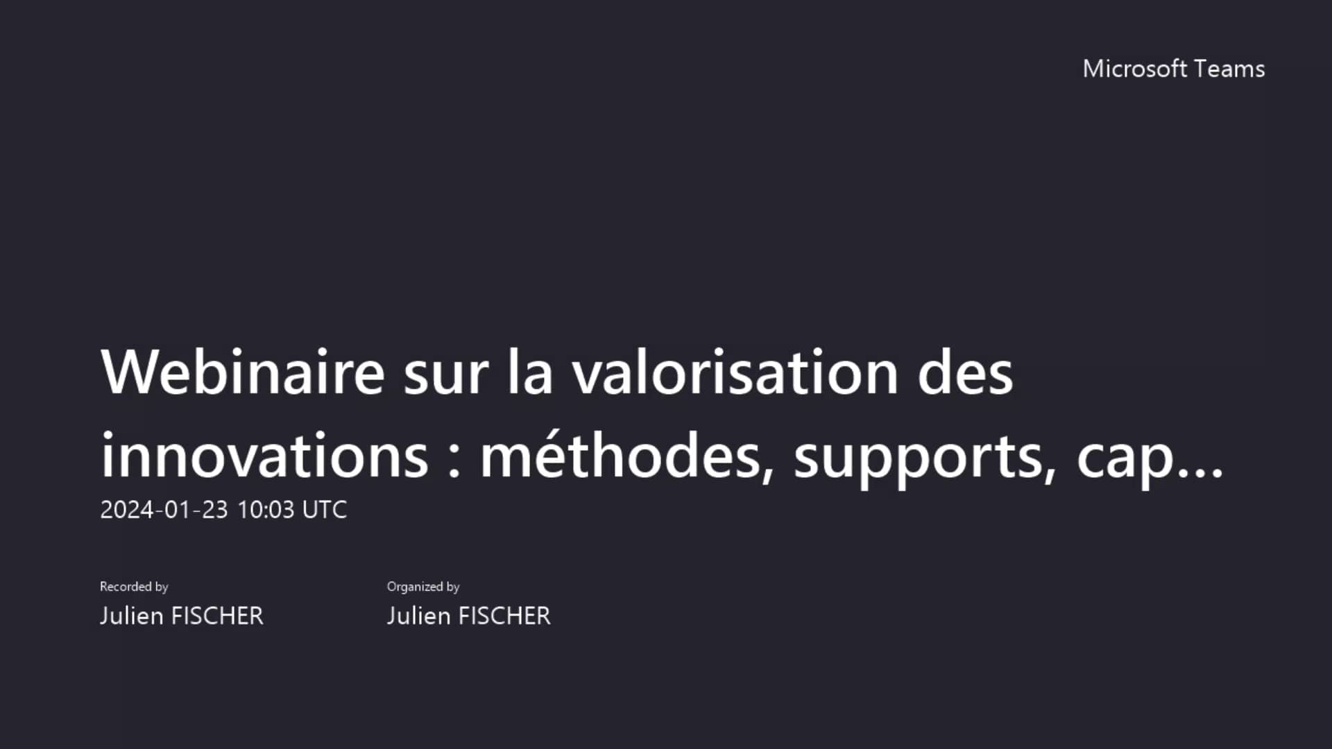 Webinaire sur la valorisation des innovations _ méthodes, supports ...