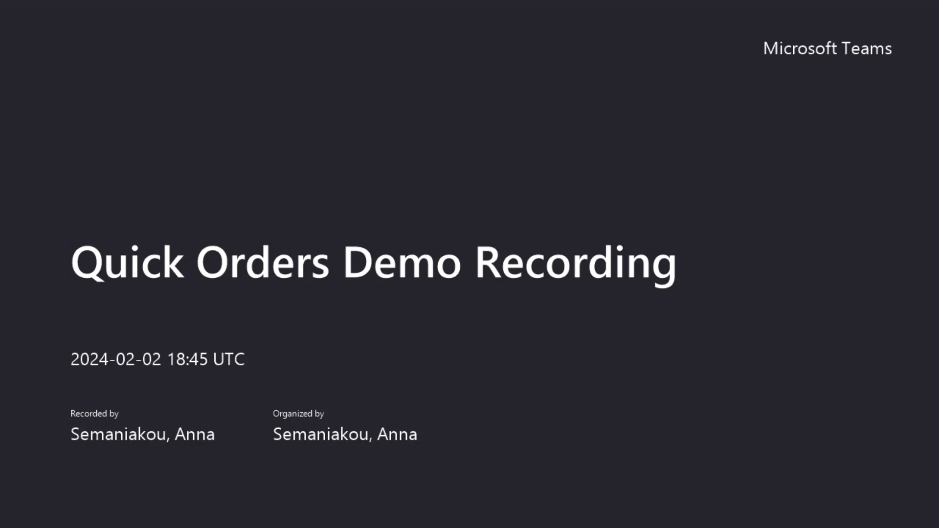 Quick Orders Demo on Vimeo