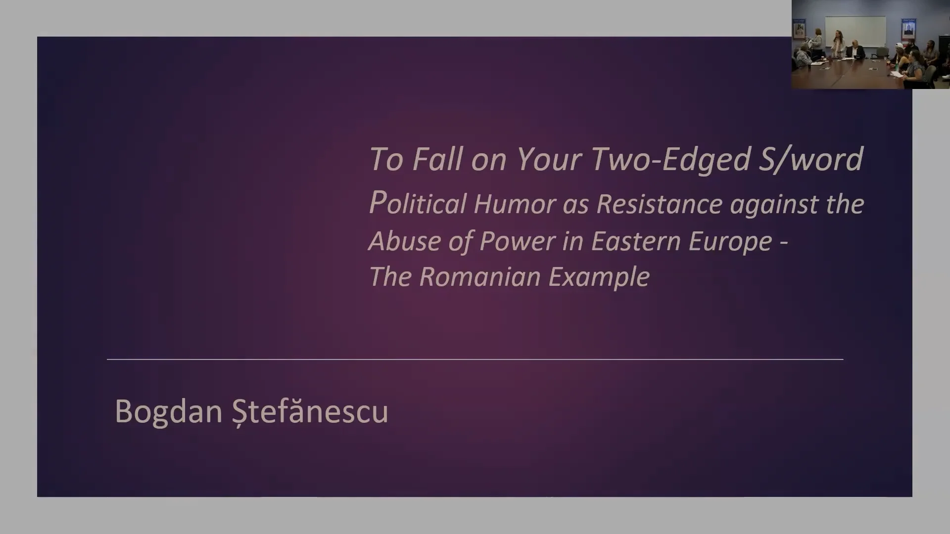 Noemi Marin Memorial Lecture (01.24.24) Bogdan Ştefănescu, PhD on Vimeo