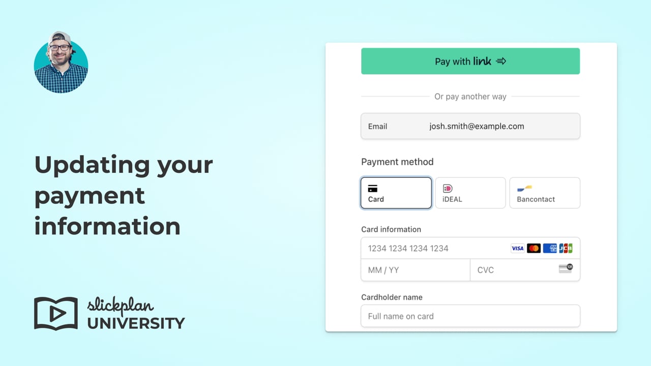 Updating Payment Information | Slickplan