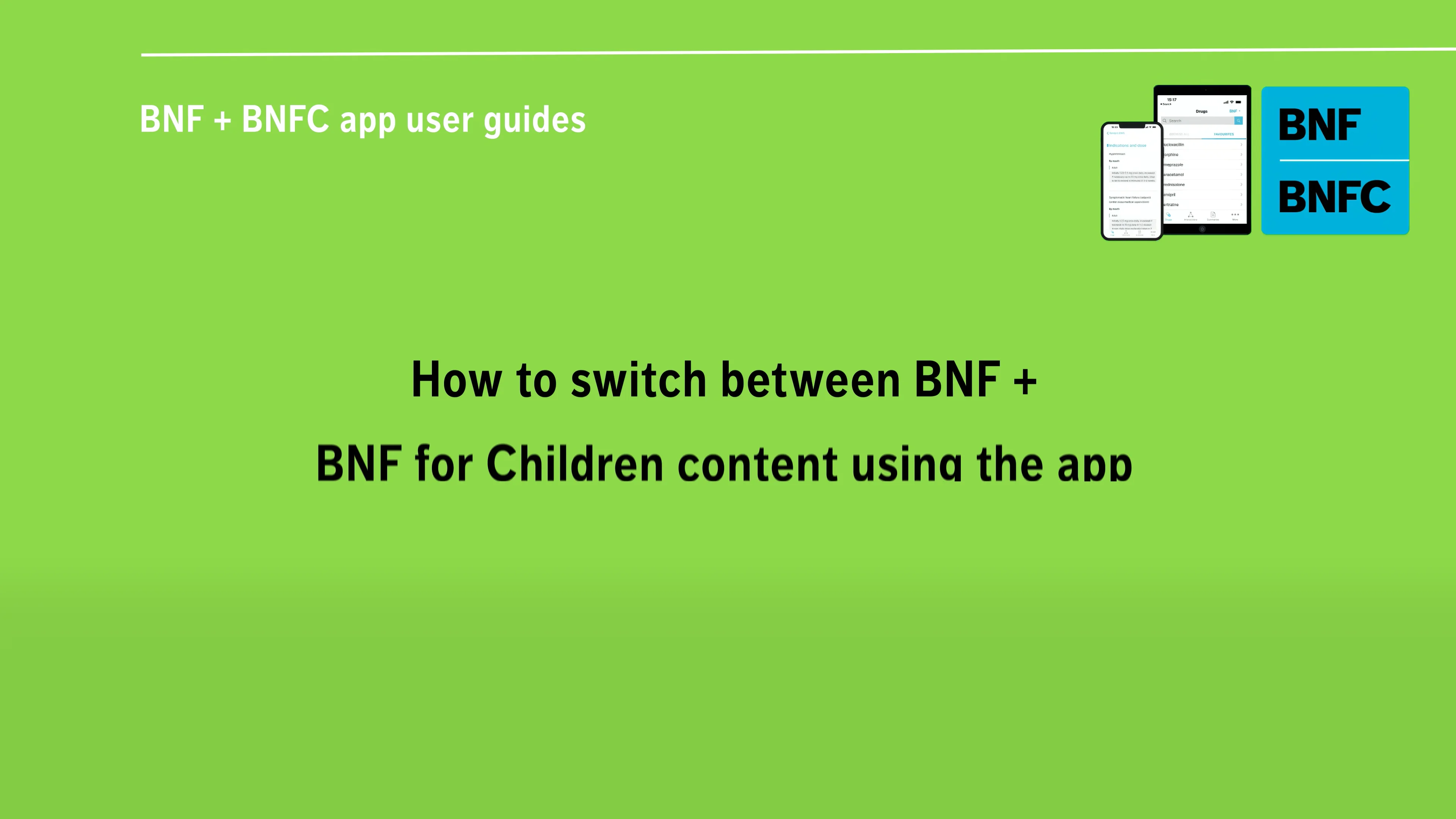 How to switch between BNF + BNF for Children app content on Vimeo