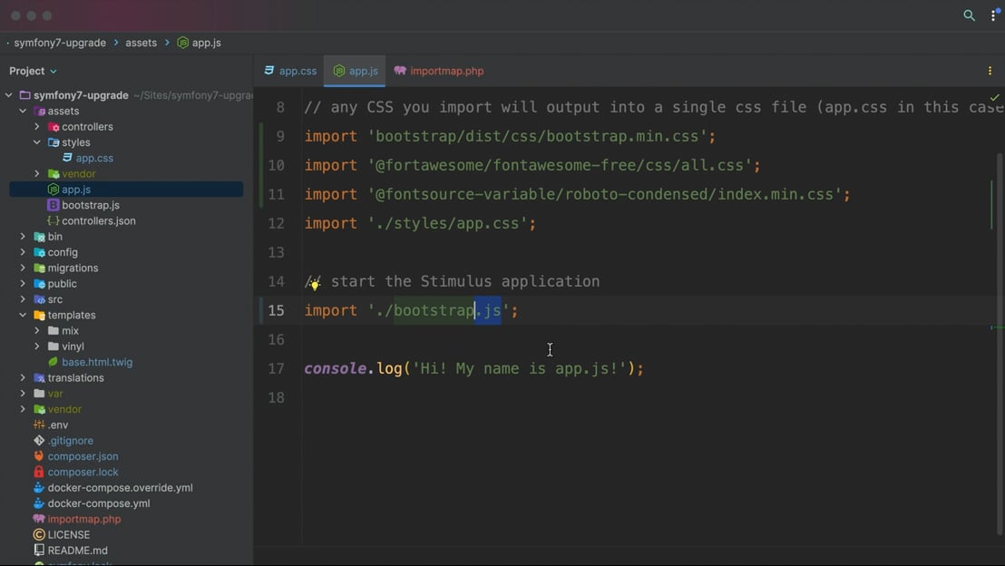 Encore -> AssetMapper Part 2 > Upgrading & What's in Symfony 7 | SymfonyCasts