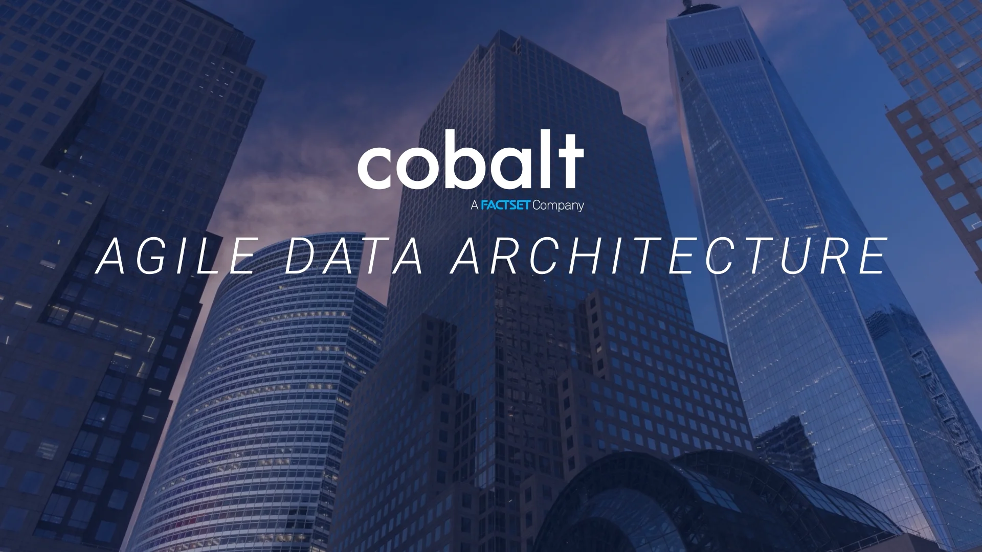 Cobalt's Agile Data Architecture
