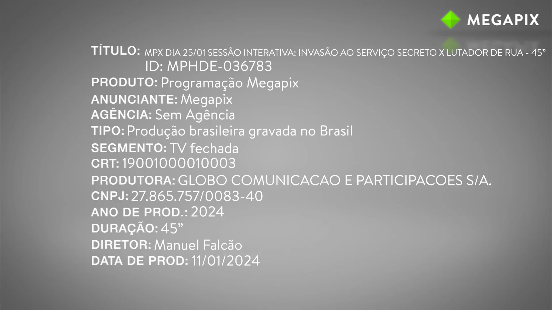 Megapix: Chamada Sessão Interativa (pré)