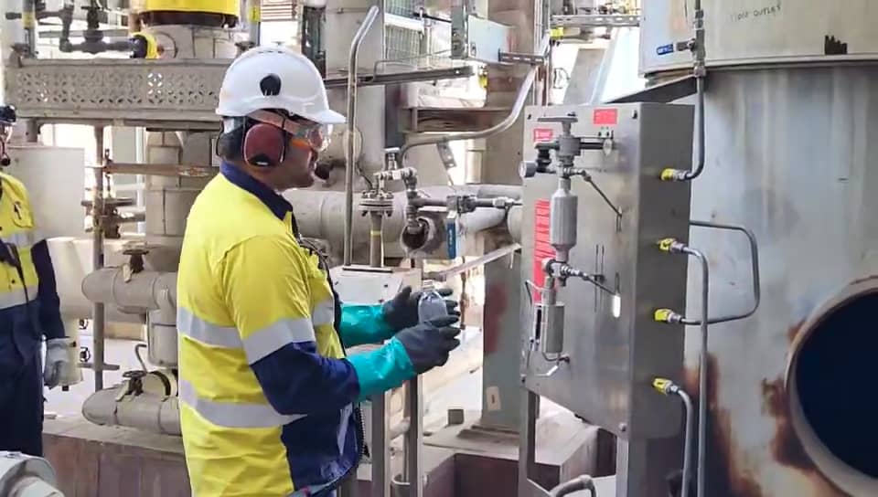 Ammonia/AN acid sampling (new system) on Vimeo