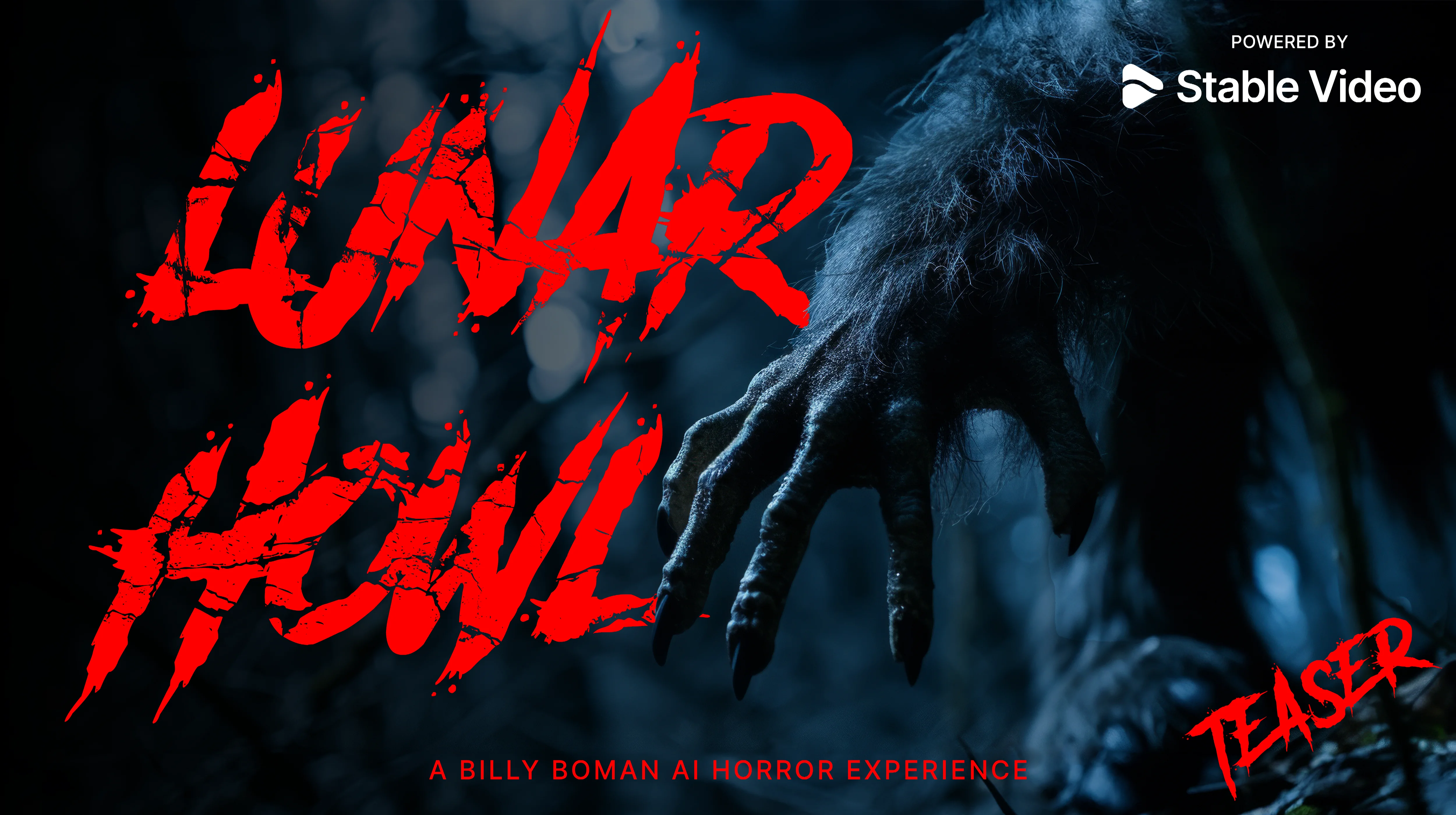 Lunar Howl AI Horror Teaser Trailer - Stable Video Showcase on Vimeo