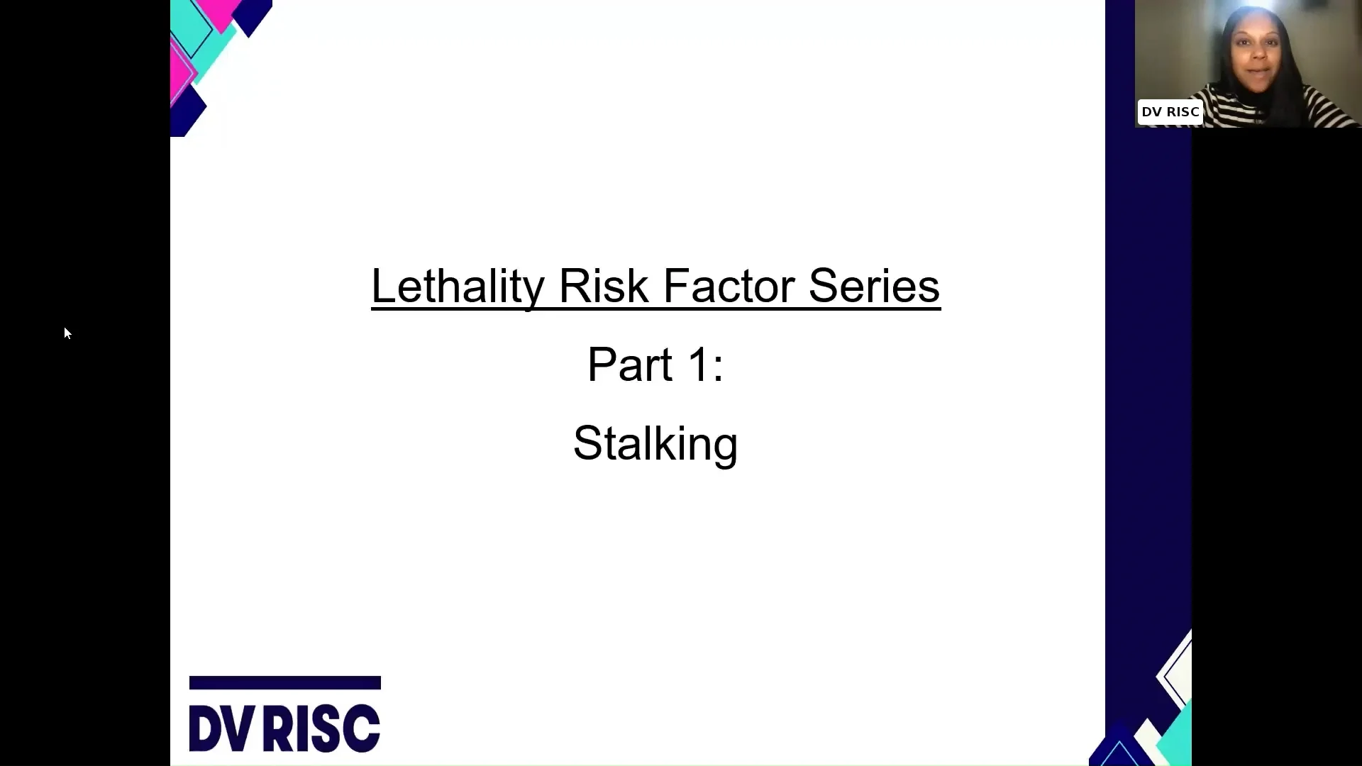 Lethality Risk Factors Webinar Series: Stalking