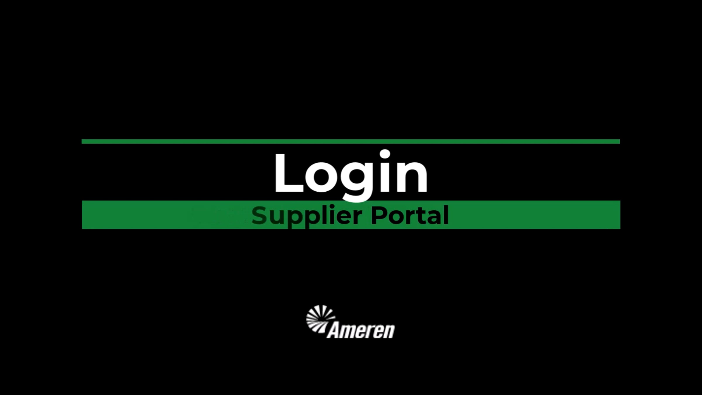 Supplier Portal Login