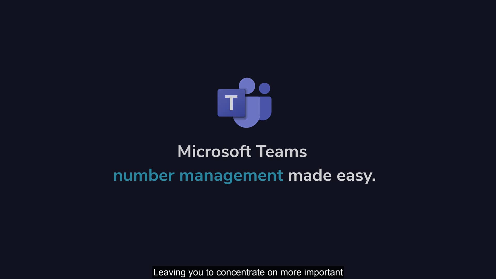 Microsoft Teams Number Management on Vimeo