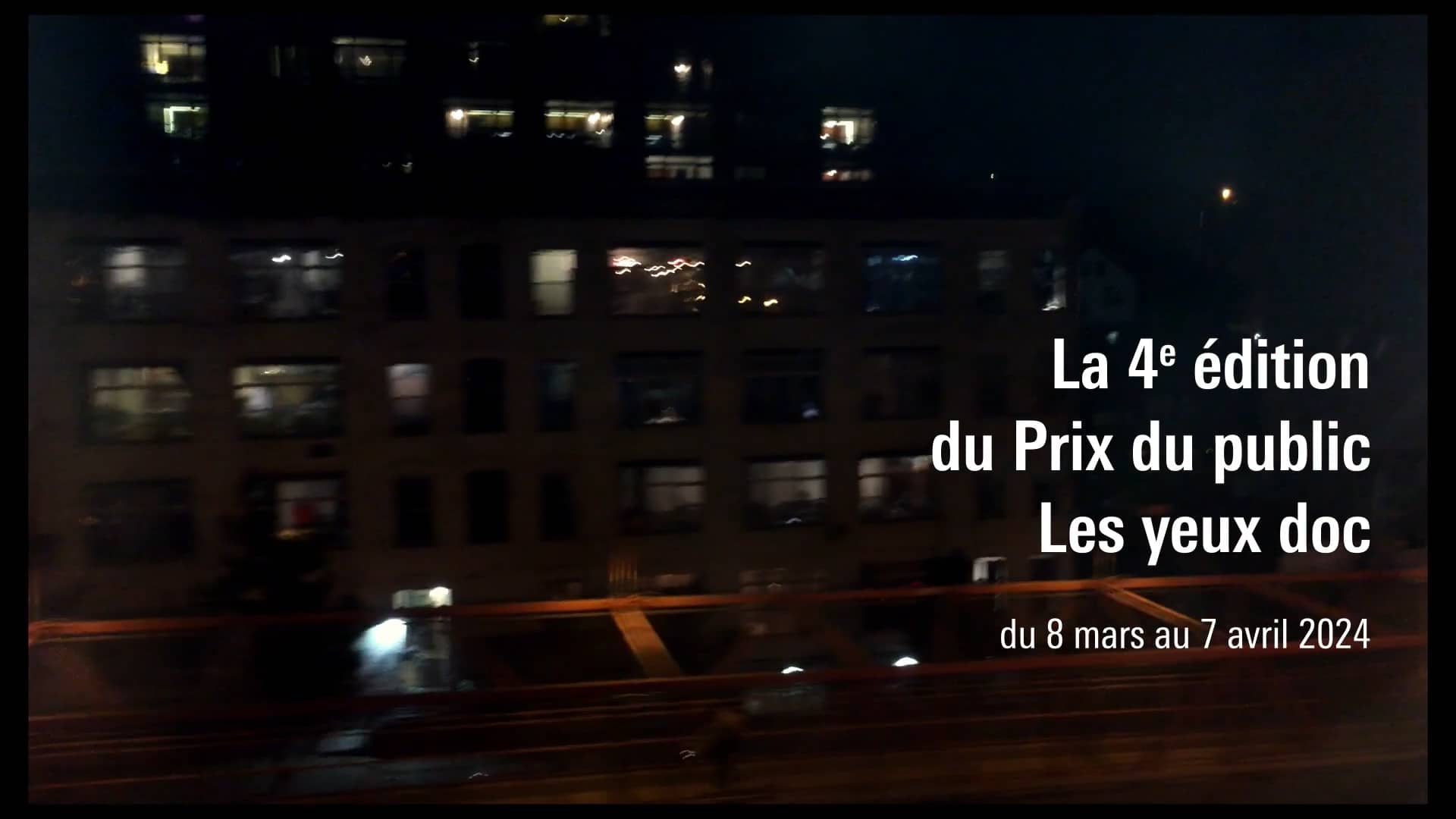 Teaser Prix du public Les yeux doc 2024 - Les 4 films sélectionnés on Vimeo