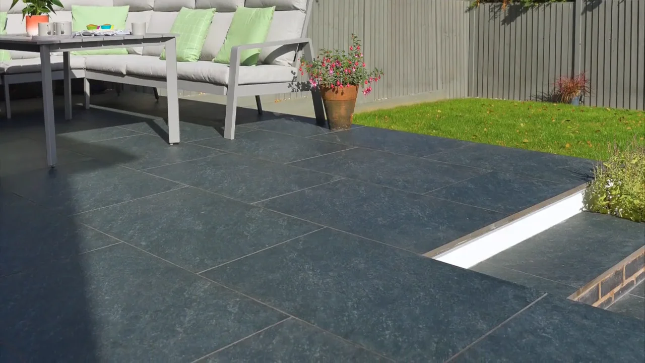 Pavestone - Pavestone Classic Anthracite Porcelain Paving on Vimeo