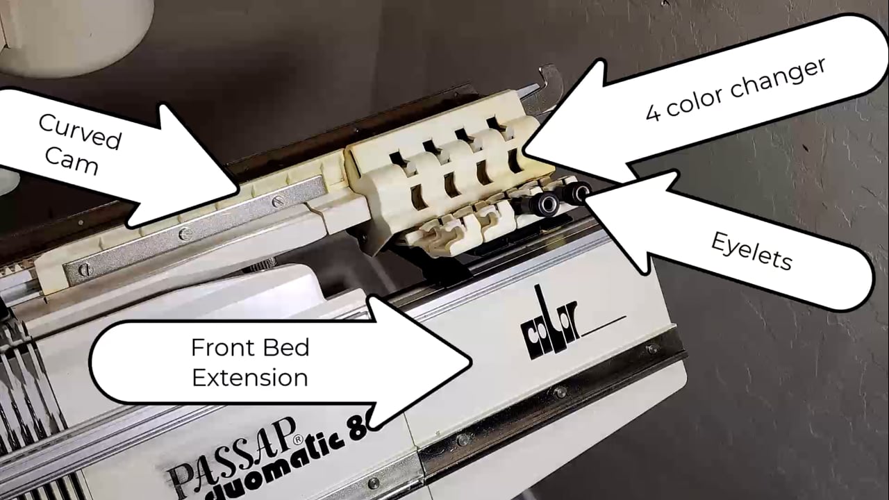 Attach 4 color Changer (Passap DM80) | Machine Knitting Tutorial