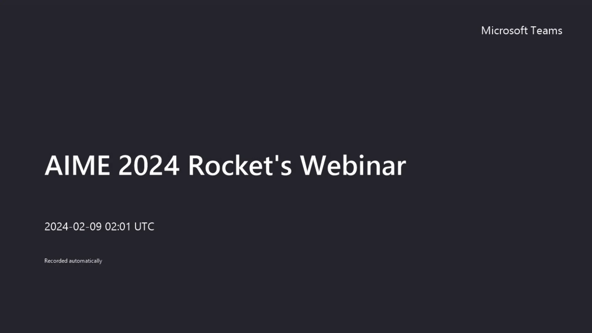 AIME 2024 - Rockets Freeflow Intro on Vimeo