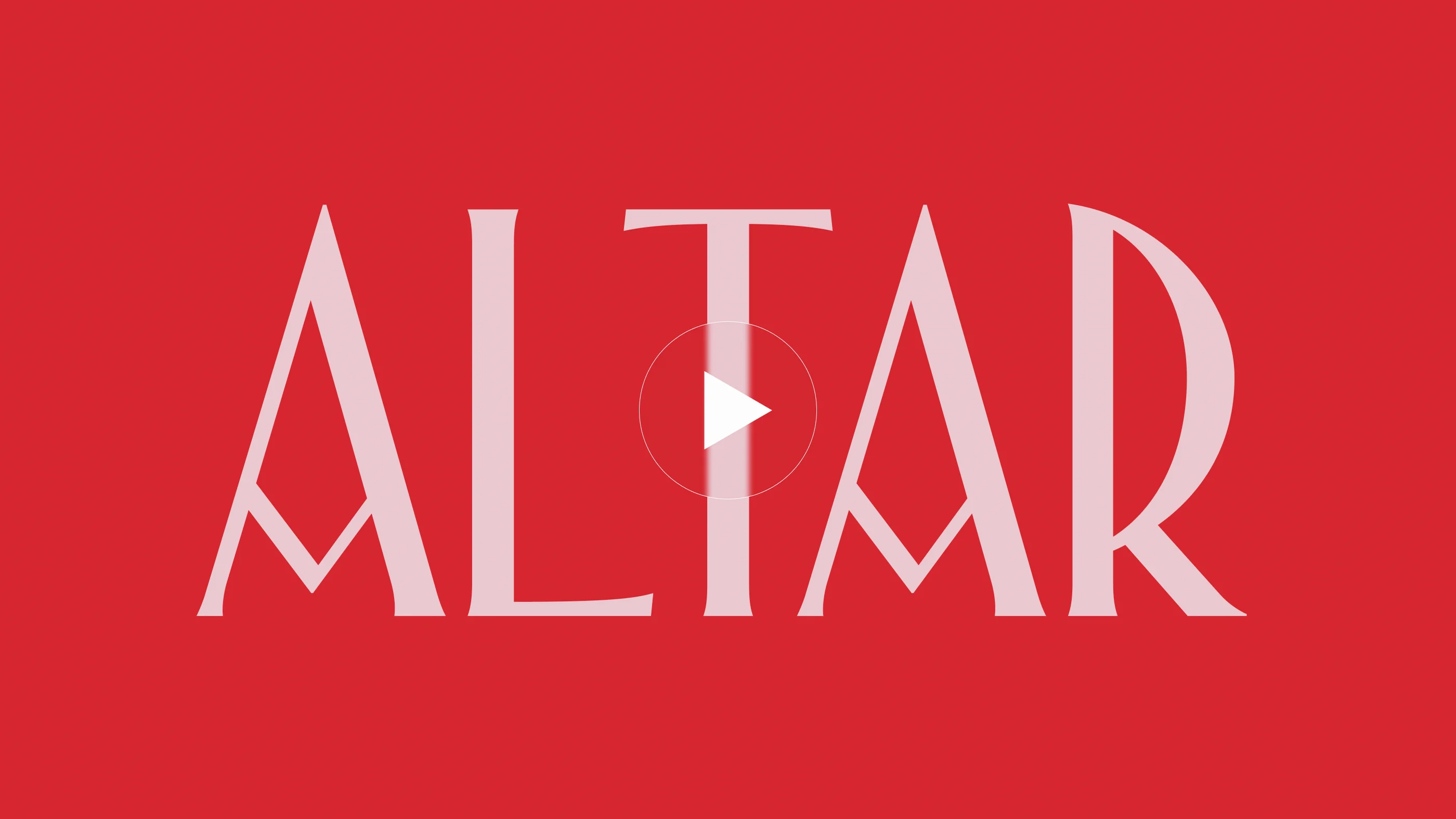 ALTAR Typeface on Vimeo