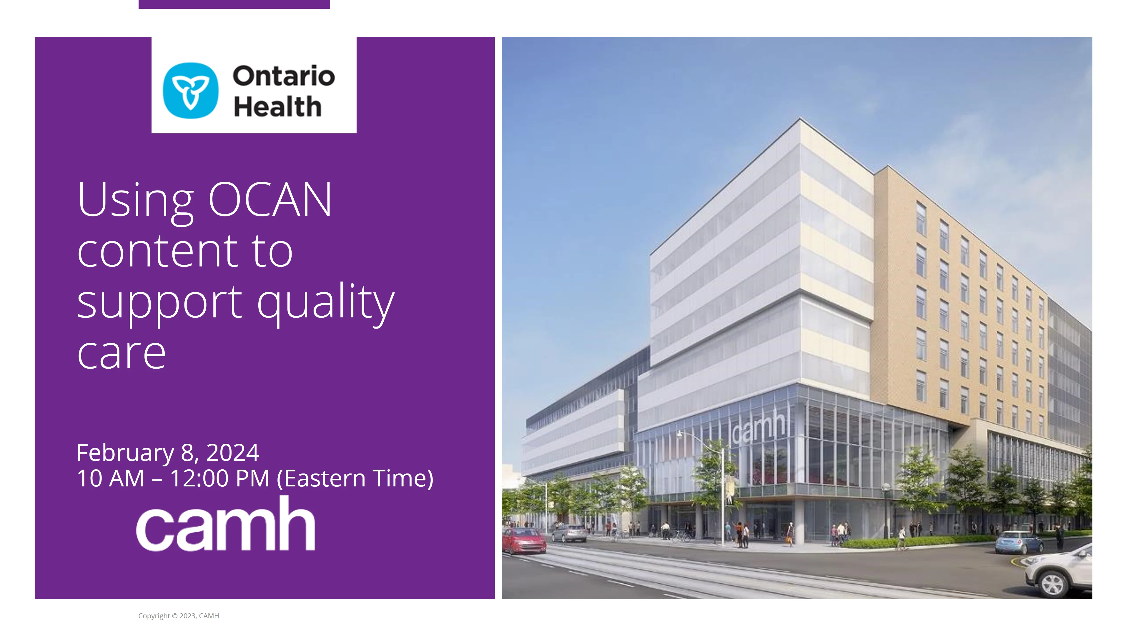 Using OCAN content to support quality care for OCAN trainers and/or ...