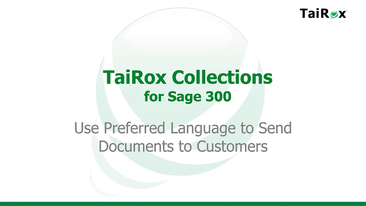 TaiRox CRM - Send Emails in Your Customer's Preferred Language on Vimeo