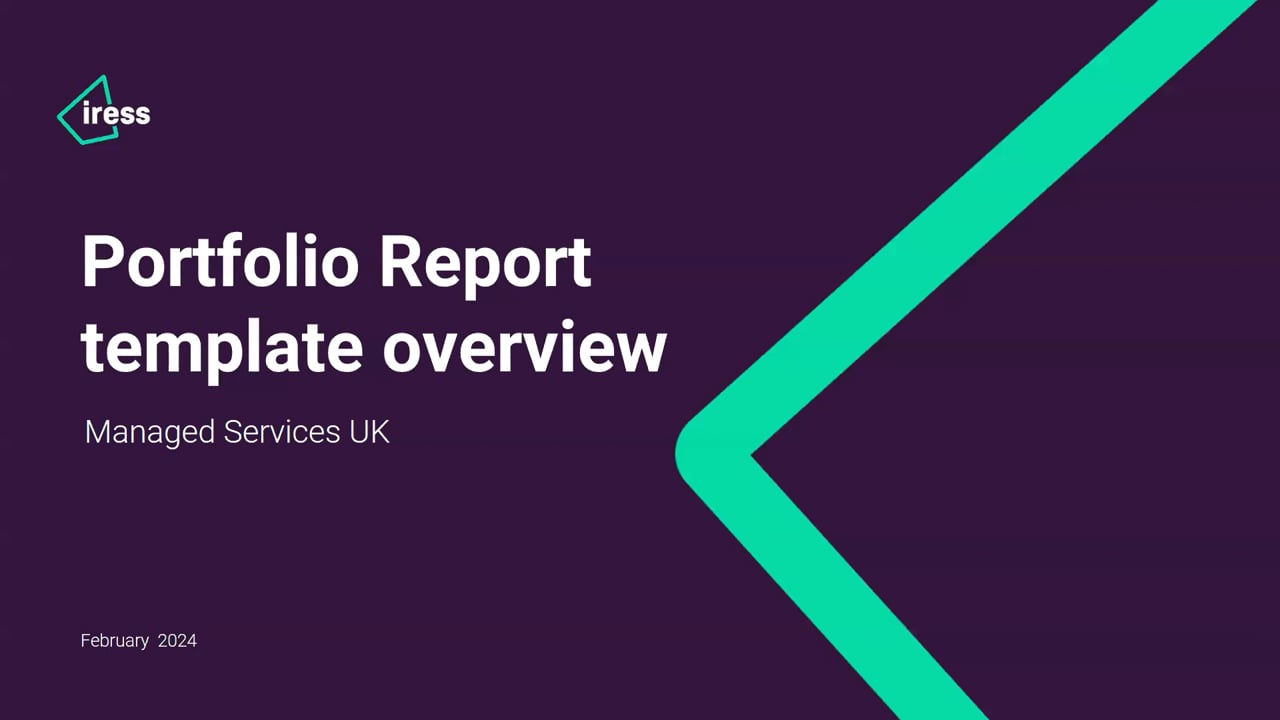 Xplan Essentials (UK) - Portfolio Report template - User Guide videos - Iress Community