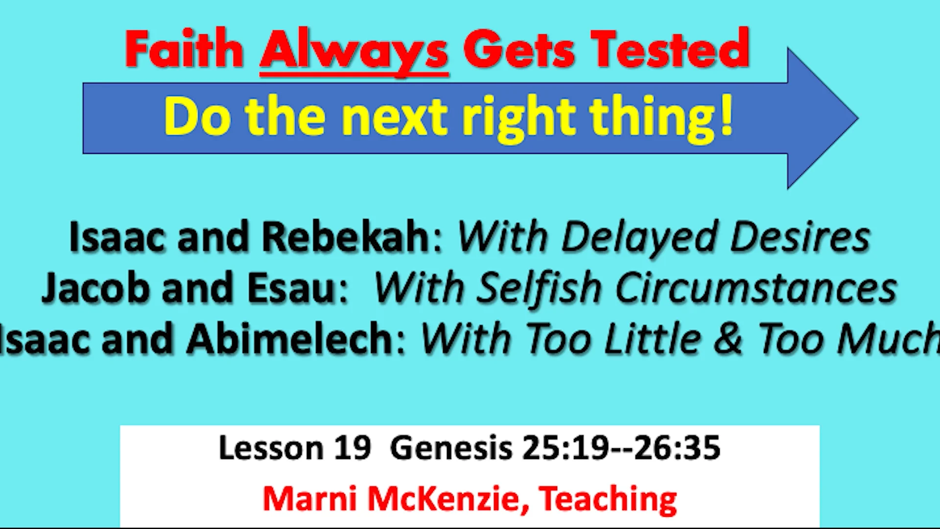 Genesis Lesson 19