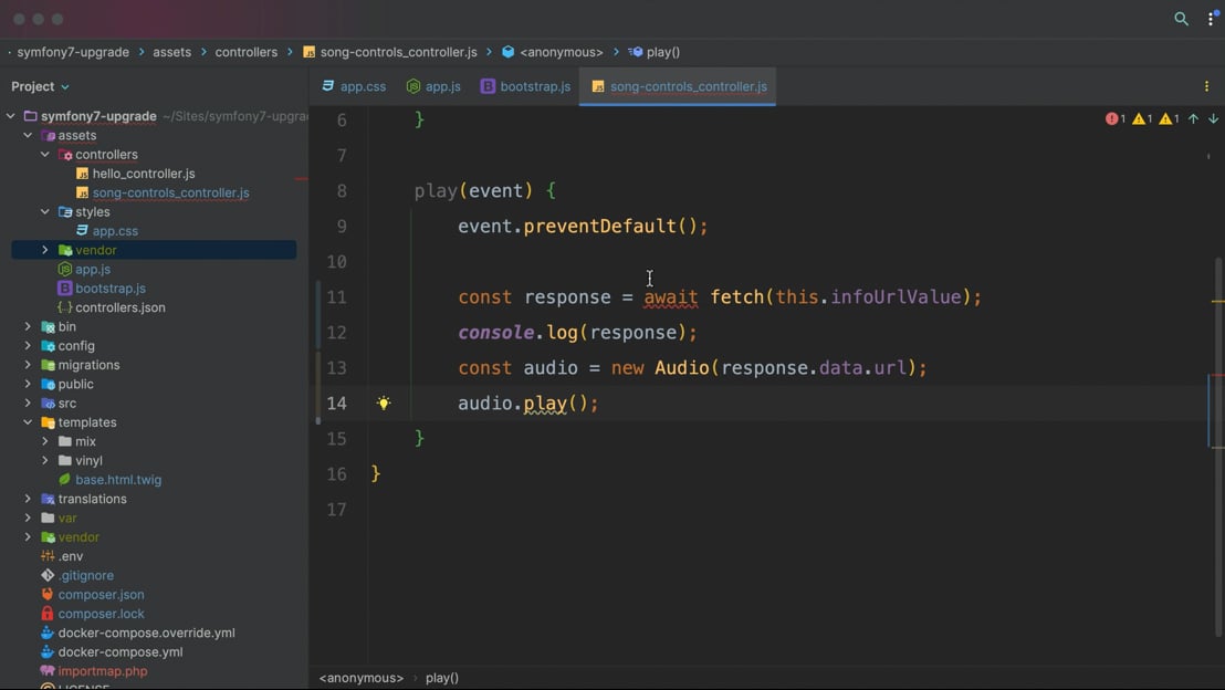 Modernizing with fetch() and await > Upgrading & What's in Symfony 7 ... Modernizing with fetch() and await > Upgrading & What's in Symfony 7 ...