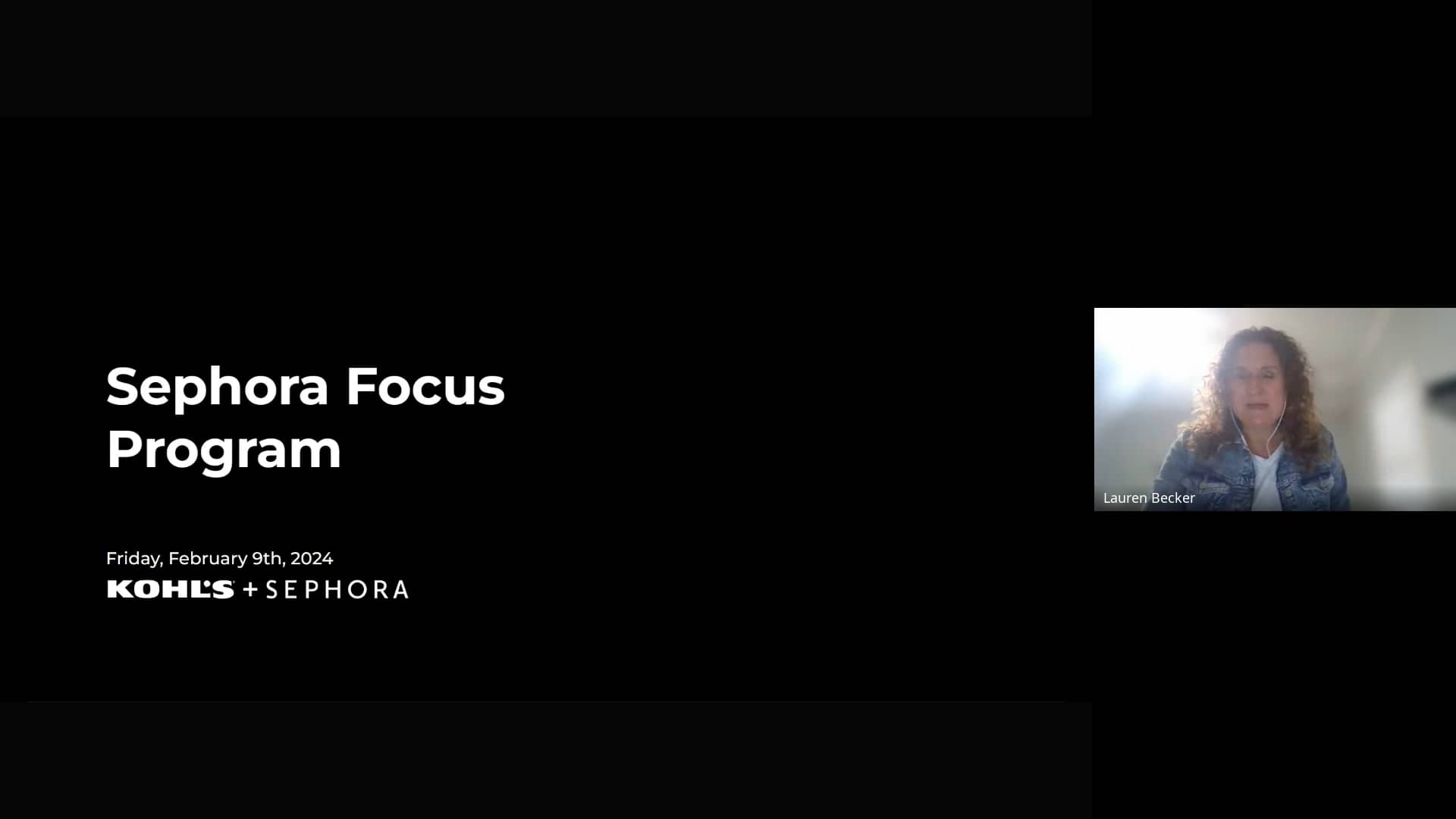 Sephora Q1 Focus Store Kickoff Call on Vimeo