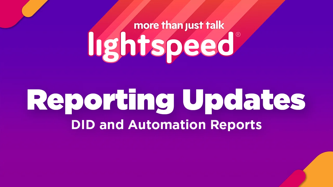 Lightspeed Voice - Reporting Updates on Vimeo
