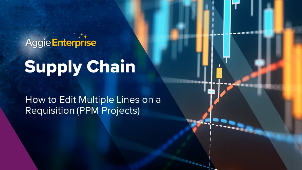 How to Edit Multiple Lines on a Requisition (PPM Projects)