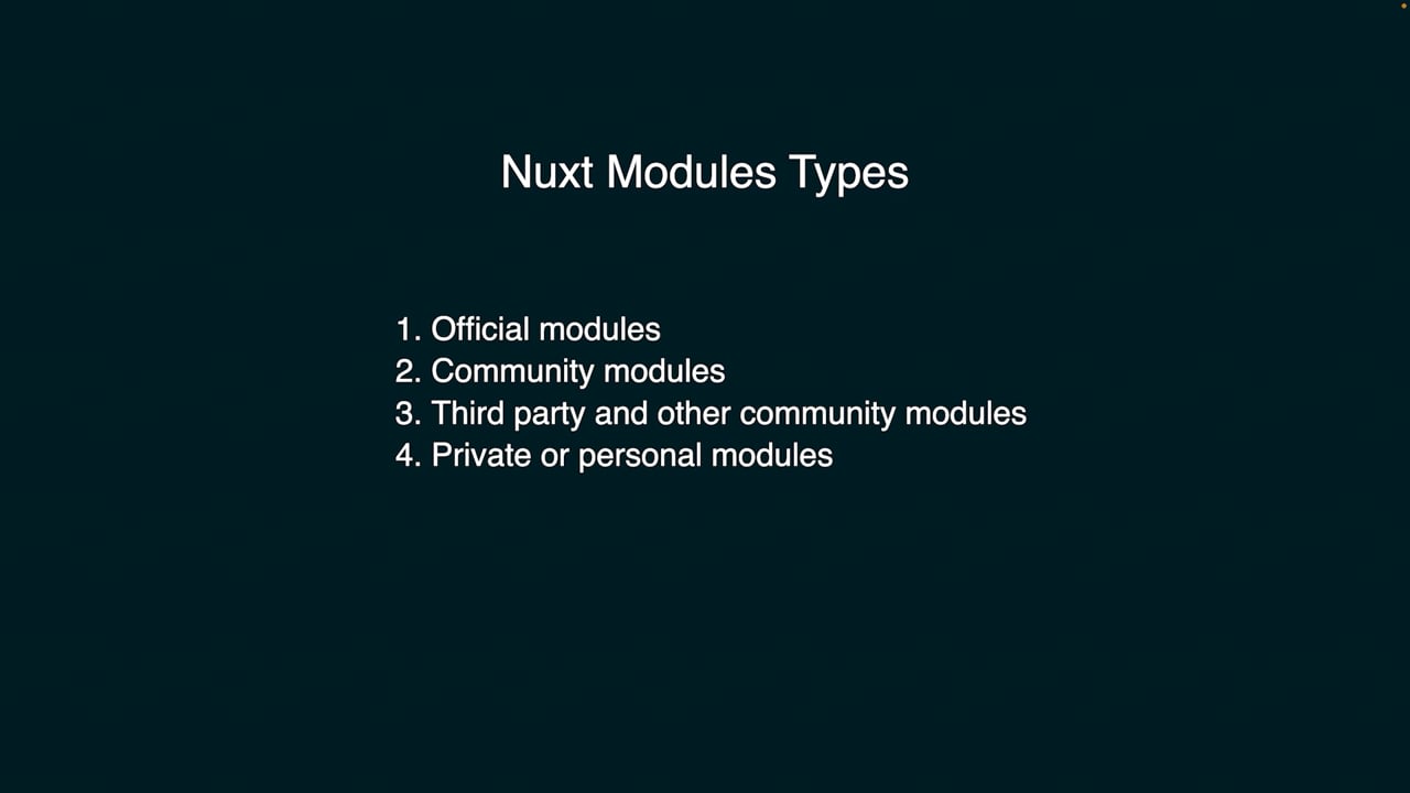 Exploring Nuxt Modules Ecosystem and Module types - A Vue.js... Exploring Nuxt Modules Ecosystem and Module types - A Vue.js...