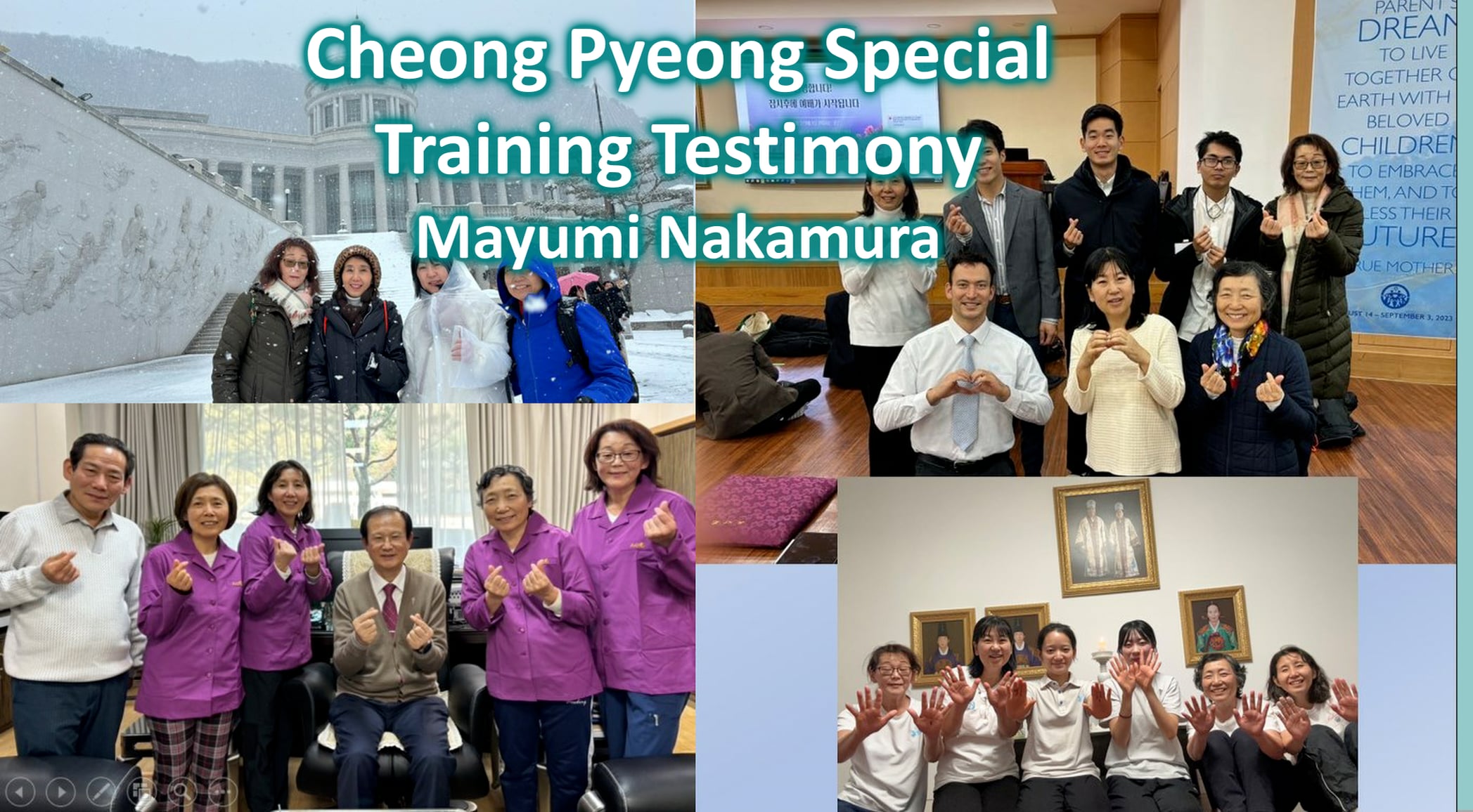 2024-02-11 Cheong Pyeong Special Training Testimony Mayumi-Nakamura