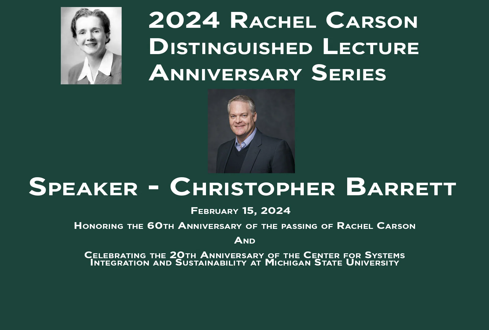 Rachel Carson Distinguished Lecture - Christopher Barrett