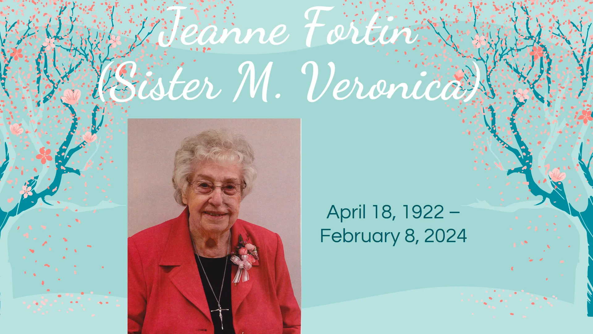 Sister Jeanne Fortin slide show on Vimeo
