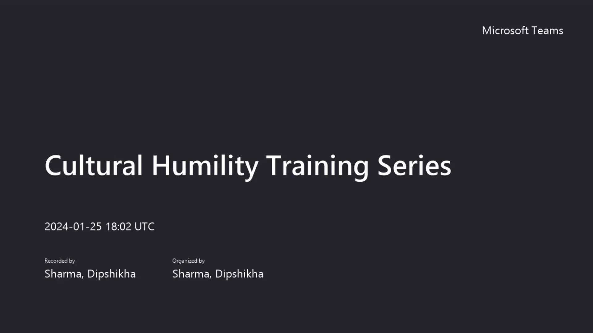 Cultural Humility Training Series: Trauma-informed communication engagement