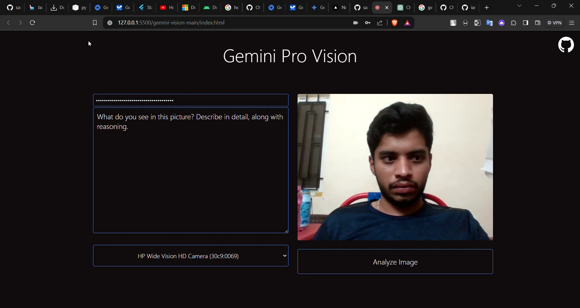 Major Project Gemini Pro Vision (Beta) Demo