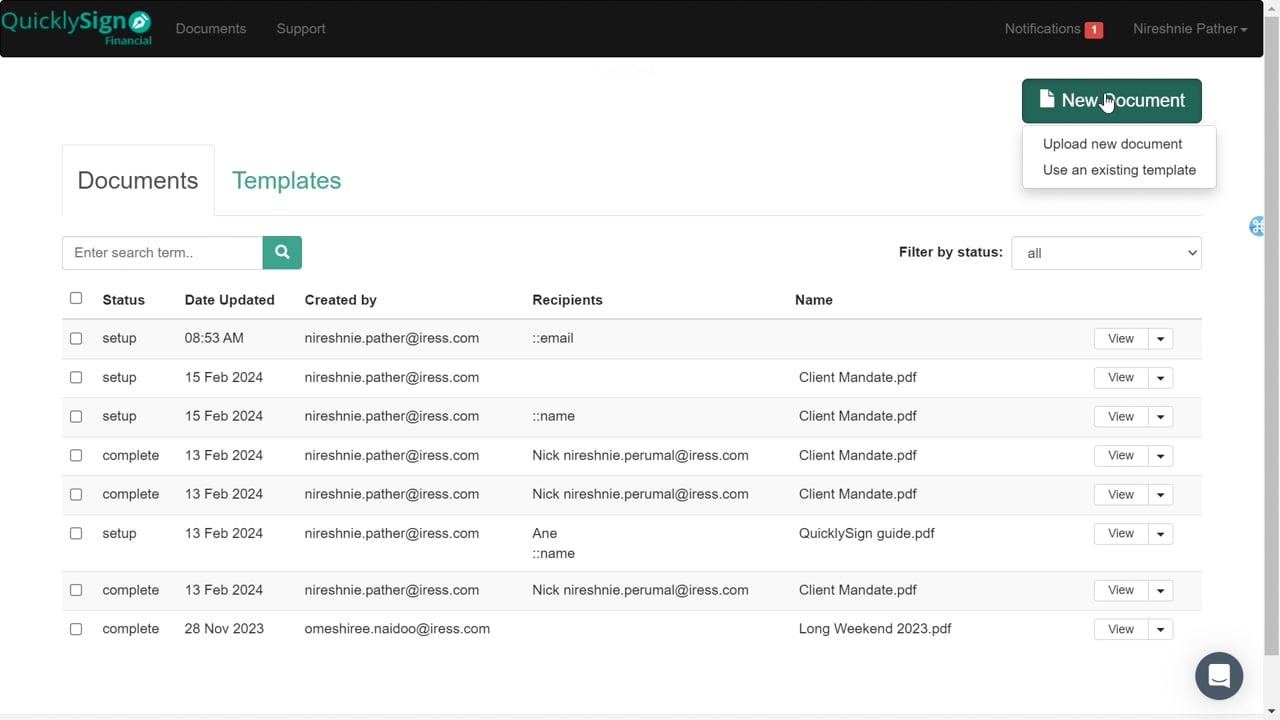 Quicklysign integration with Xplan - Iress Community