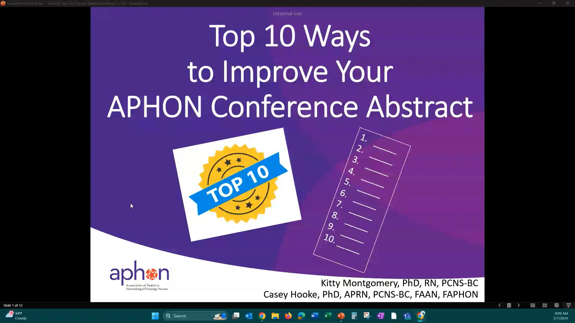 APHON Top 10 Abstract Writing Tips for Poster, Paper and Concurrent ...