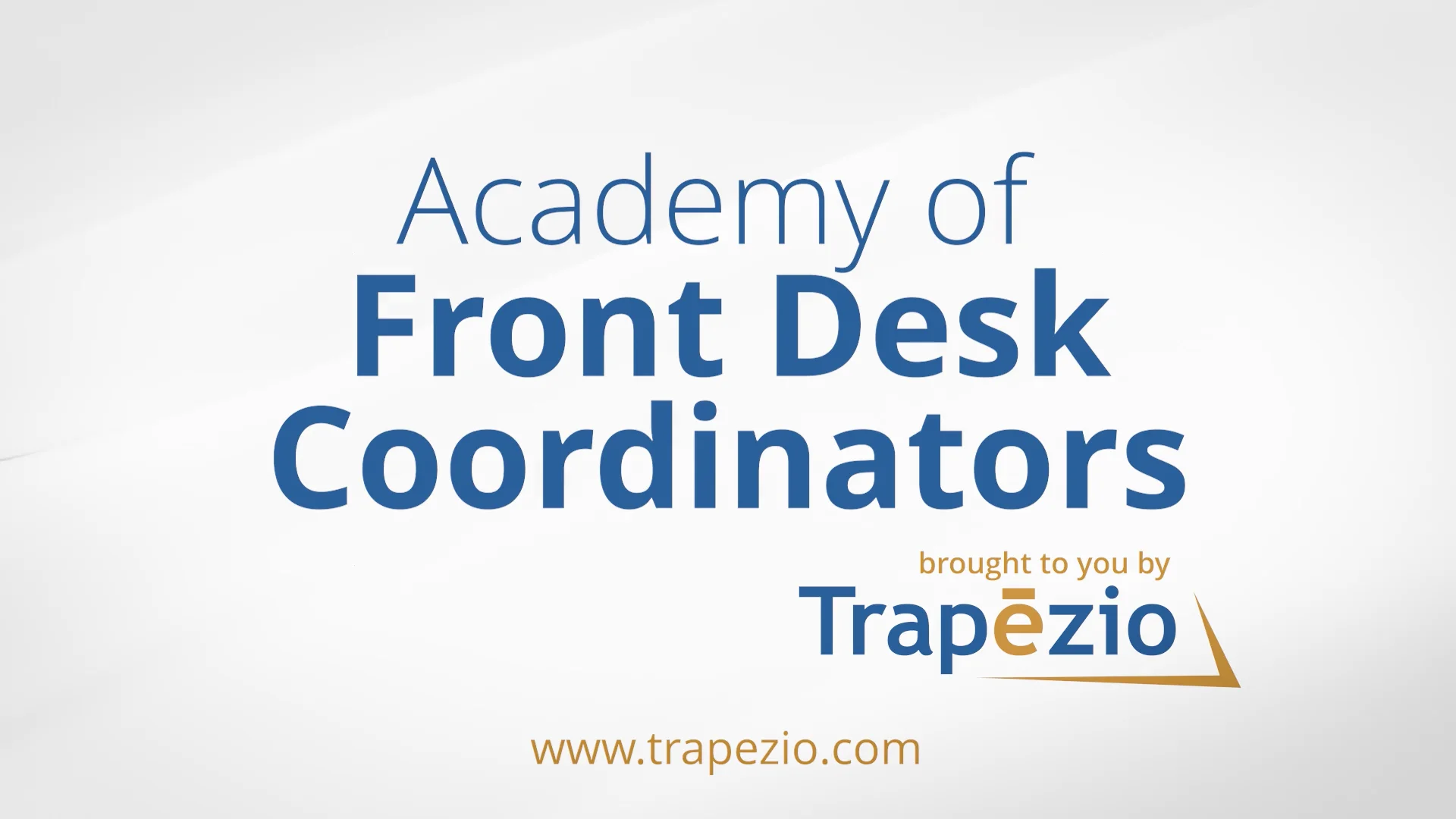 Trapezio - Front Desk Coordinator on Vimeo