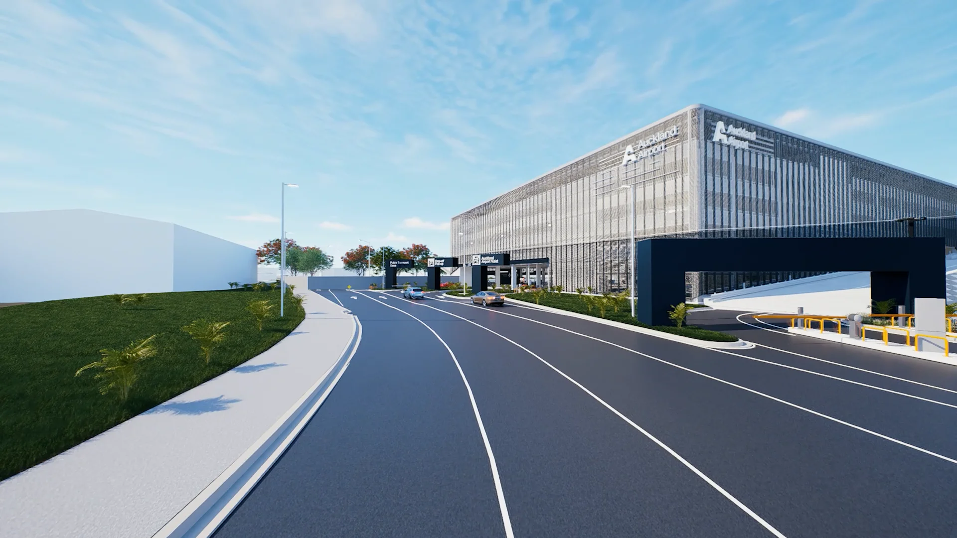 AKL Airport Transport Hub Render