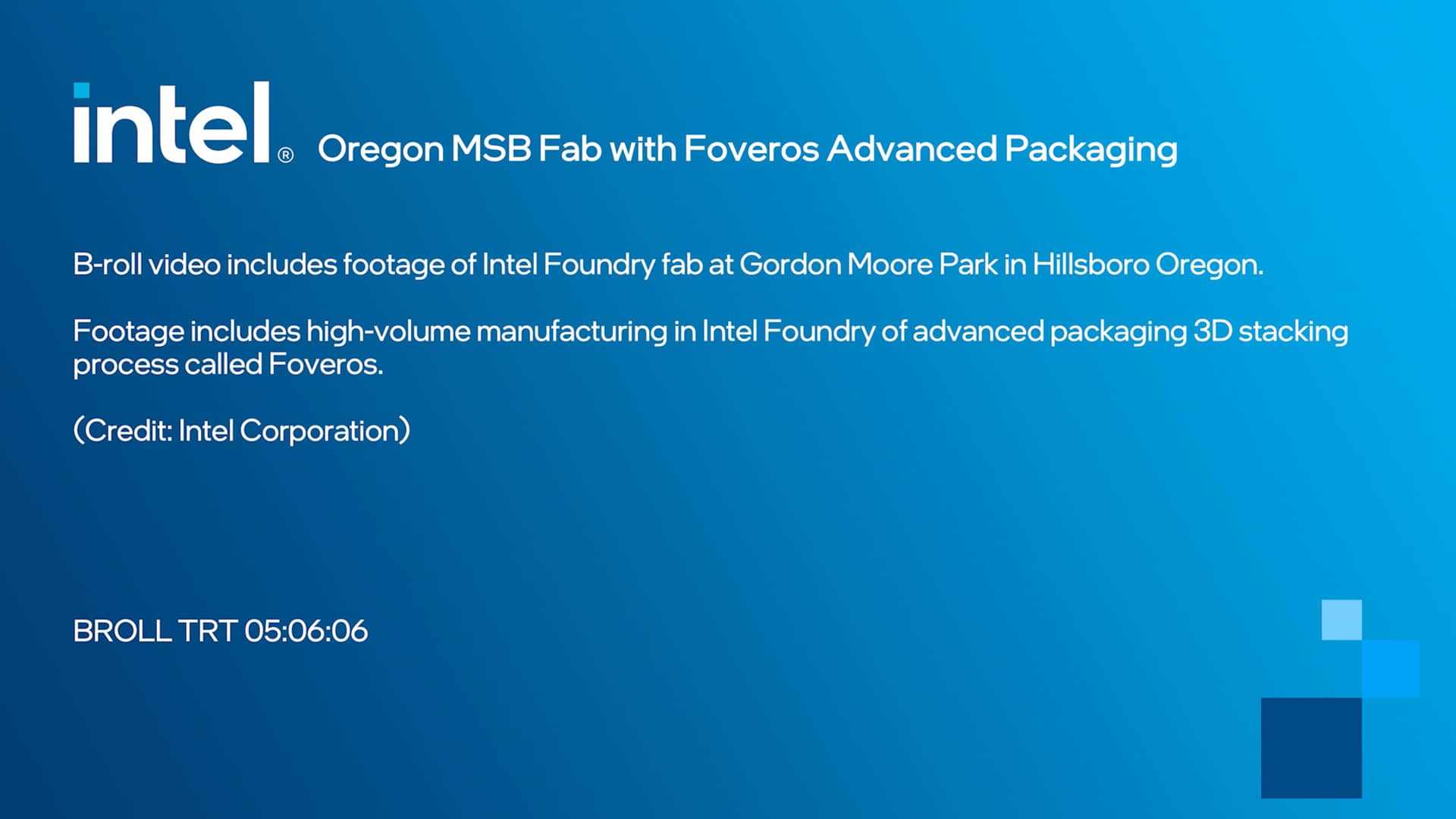 Intel Oregon MSB Fab with Foveros Advanced Packaging (B-Roll) on Vimeo