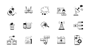Animated Linear Networking Icons | Creative Market