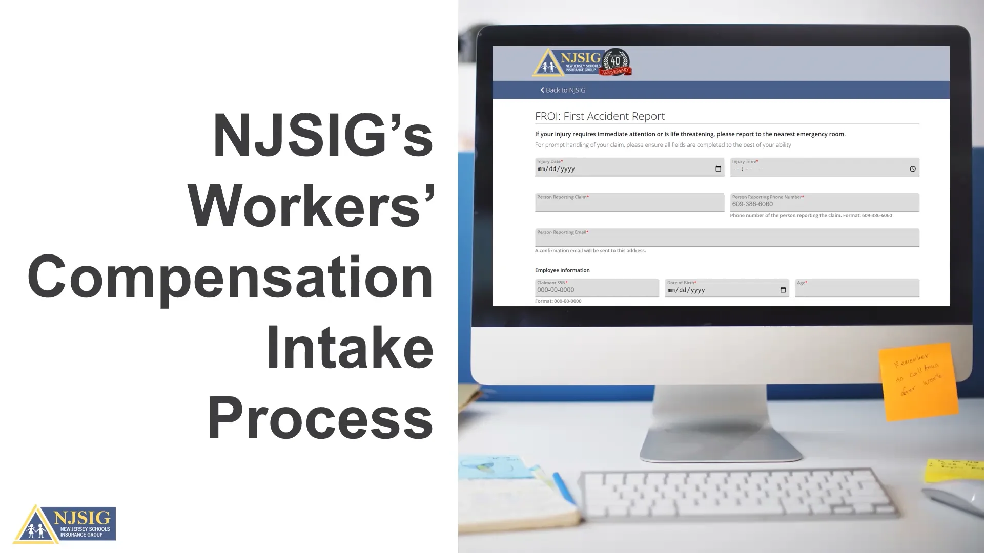 NJSIG Updated Workers' Compensation Intake Process - 2024