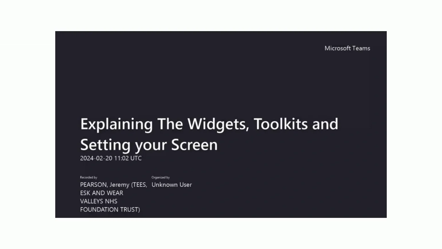 Explaining Widgets, Toolkits and Setting your Screen Demo