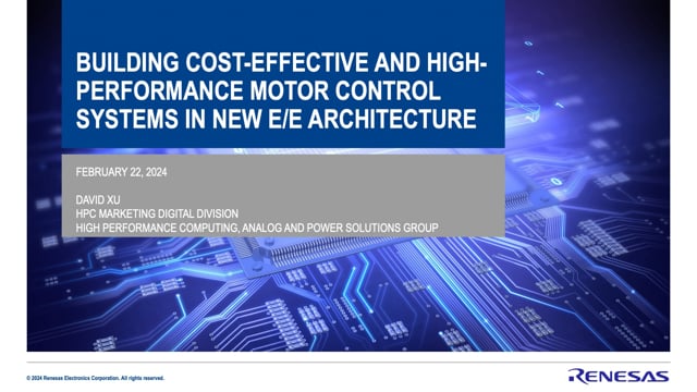 Building cost-effective and high-performance motor control systems in ...