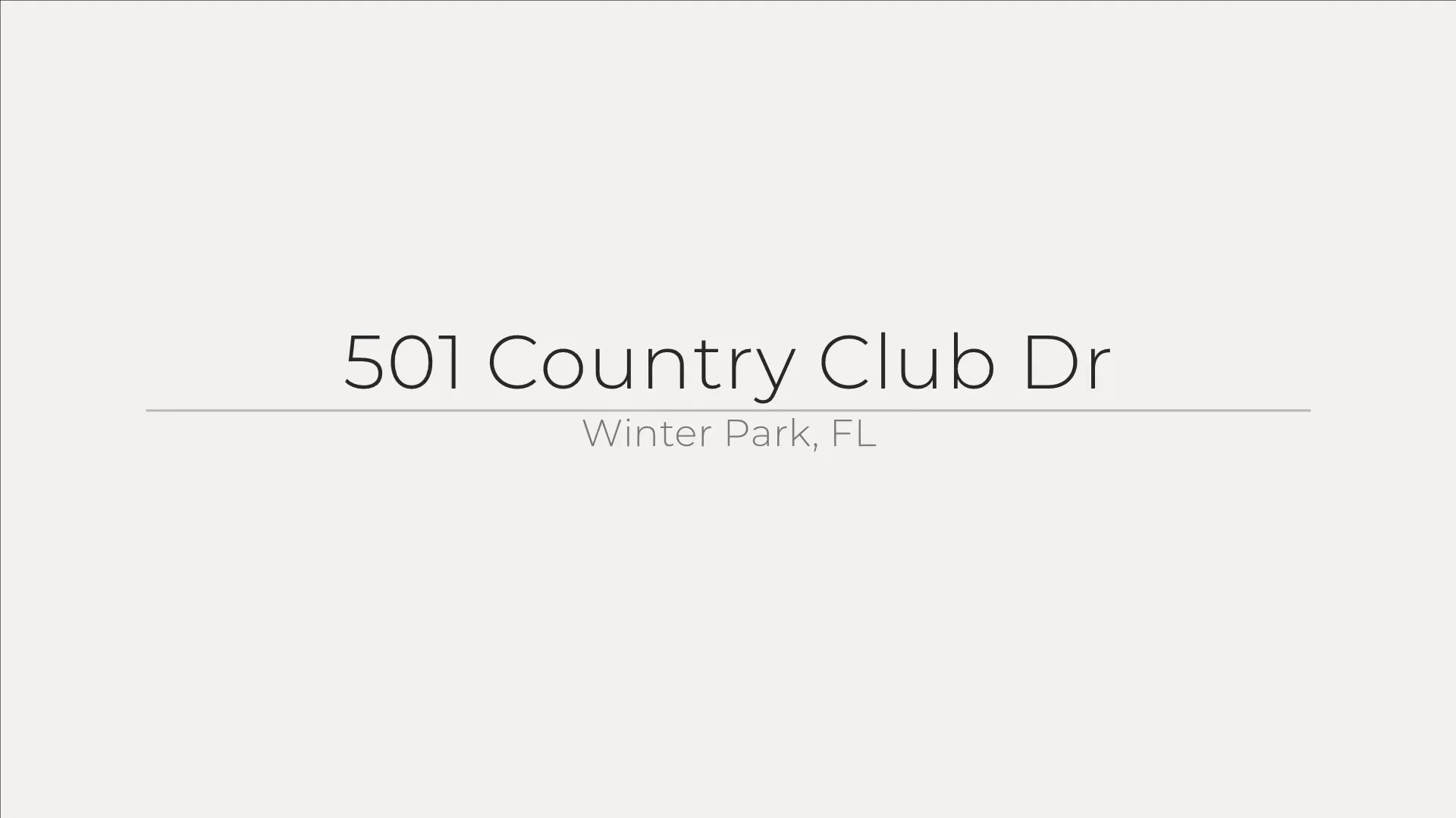 501 Country Club Dr, Winter Park, FL on Vimeo